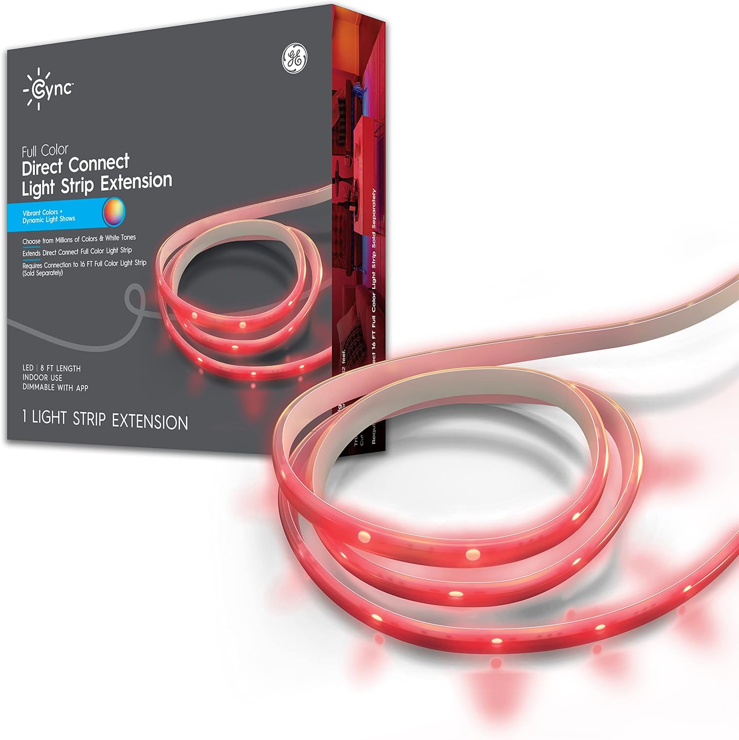 Amazon.com: GE CYNC Smart LED Light Strip Extension, Color Changing ...