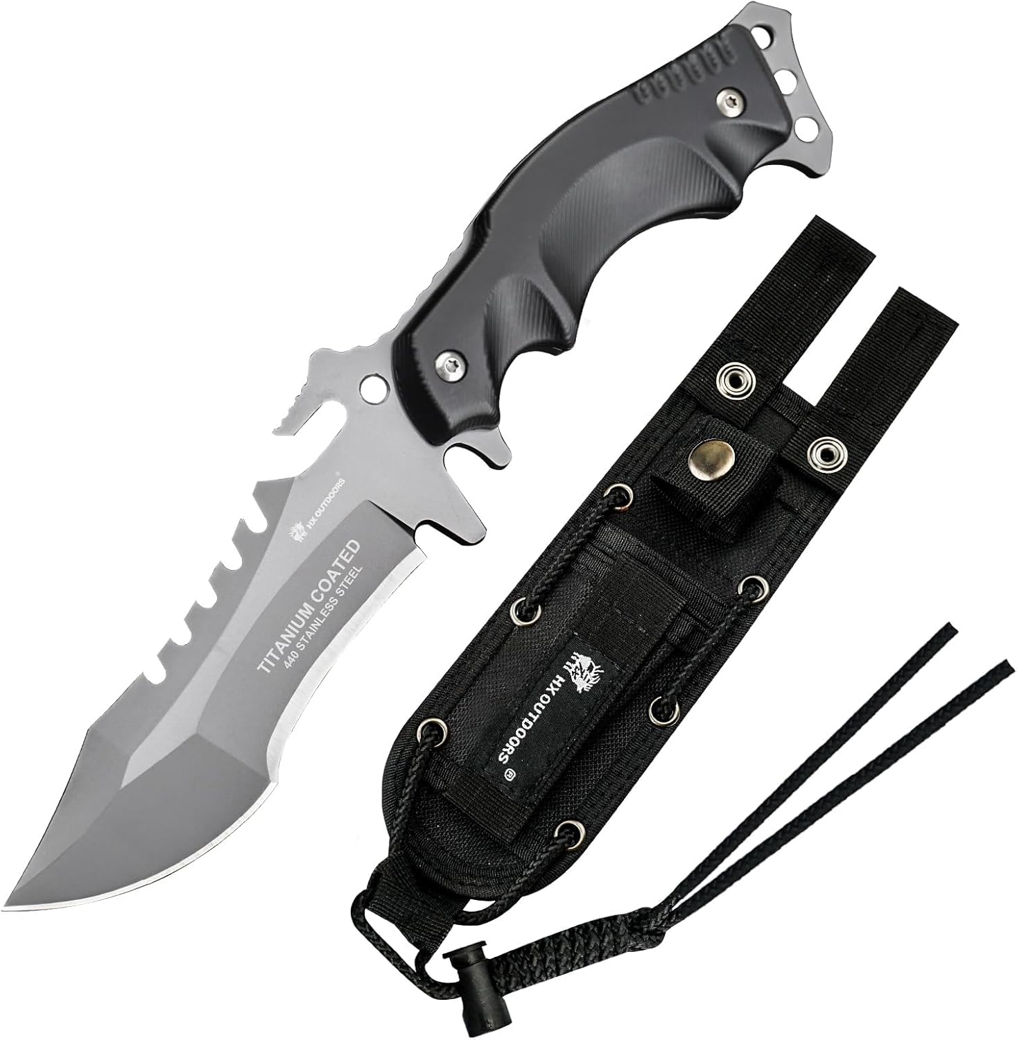 HX OUTDOORS Cuchillo de campamento de espiga completa, cuchillo de ...