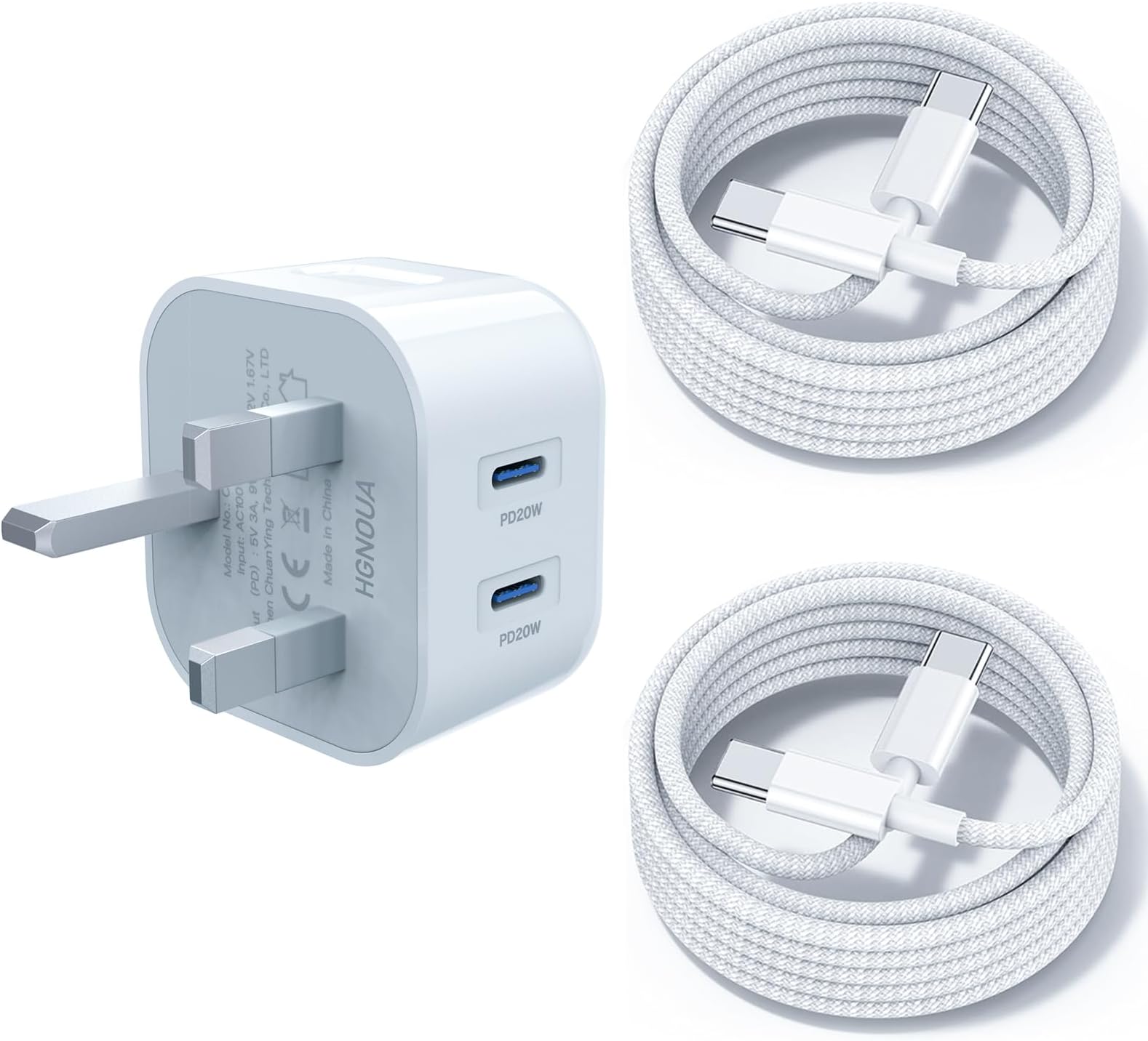 iPad Fast Charger Cable and Plug, For iPhone 15/15 Pro/15 Pro Max USB ...