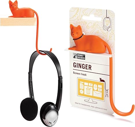 Amazon.com: Monkey Business Ginger The Cat Tail Hook for Computer ...