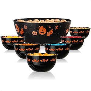 com-four® 7-Piece Set of Halloween Snack Bowls - Set of Snack Dishes ...