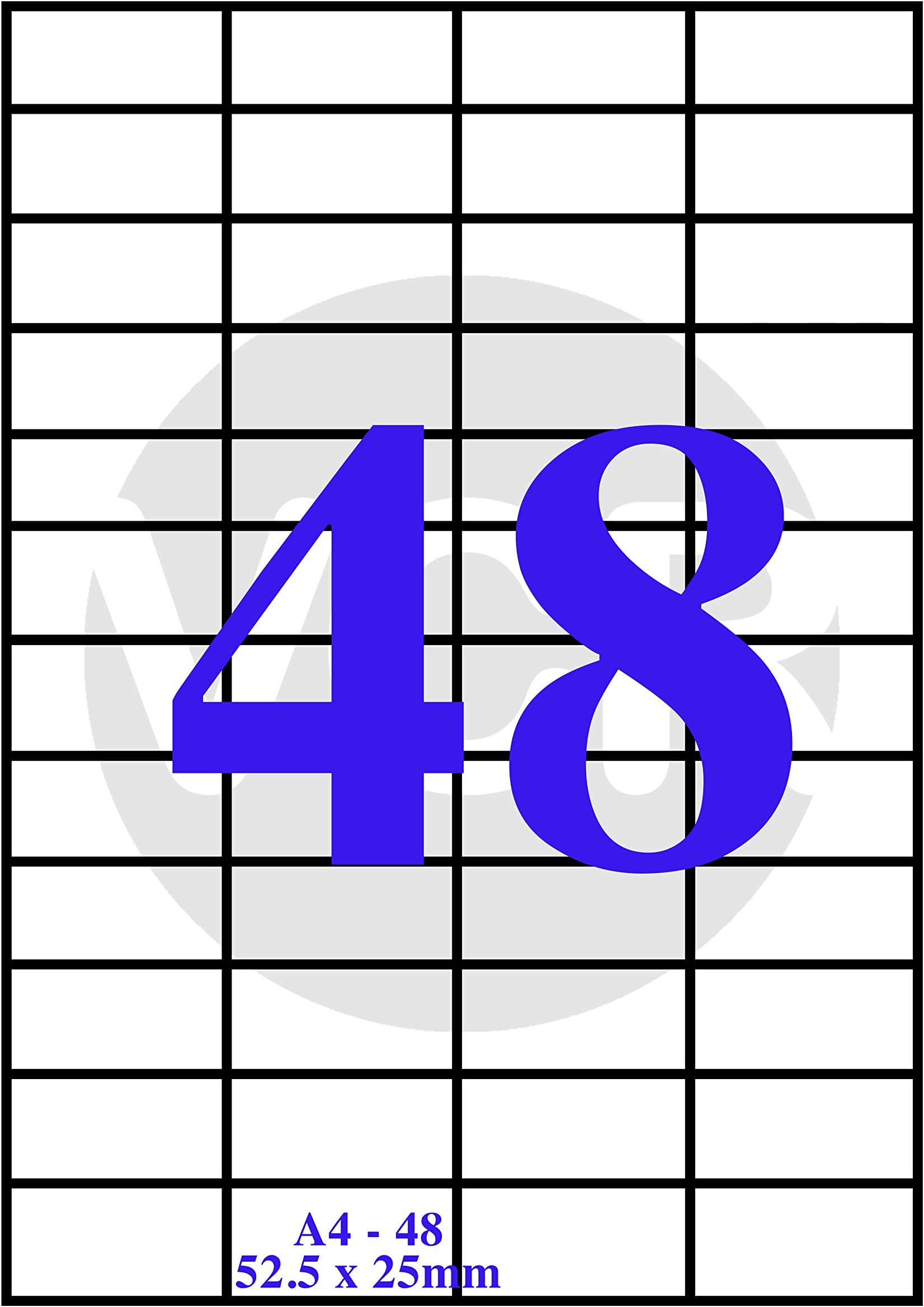 VCR A4 Size White Self Adhesive Label/Sticker for Printer (Inject ...