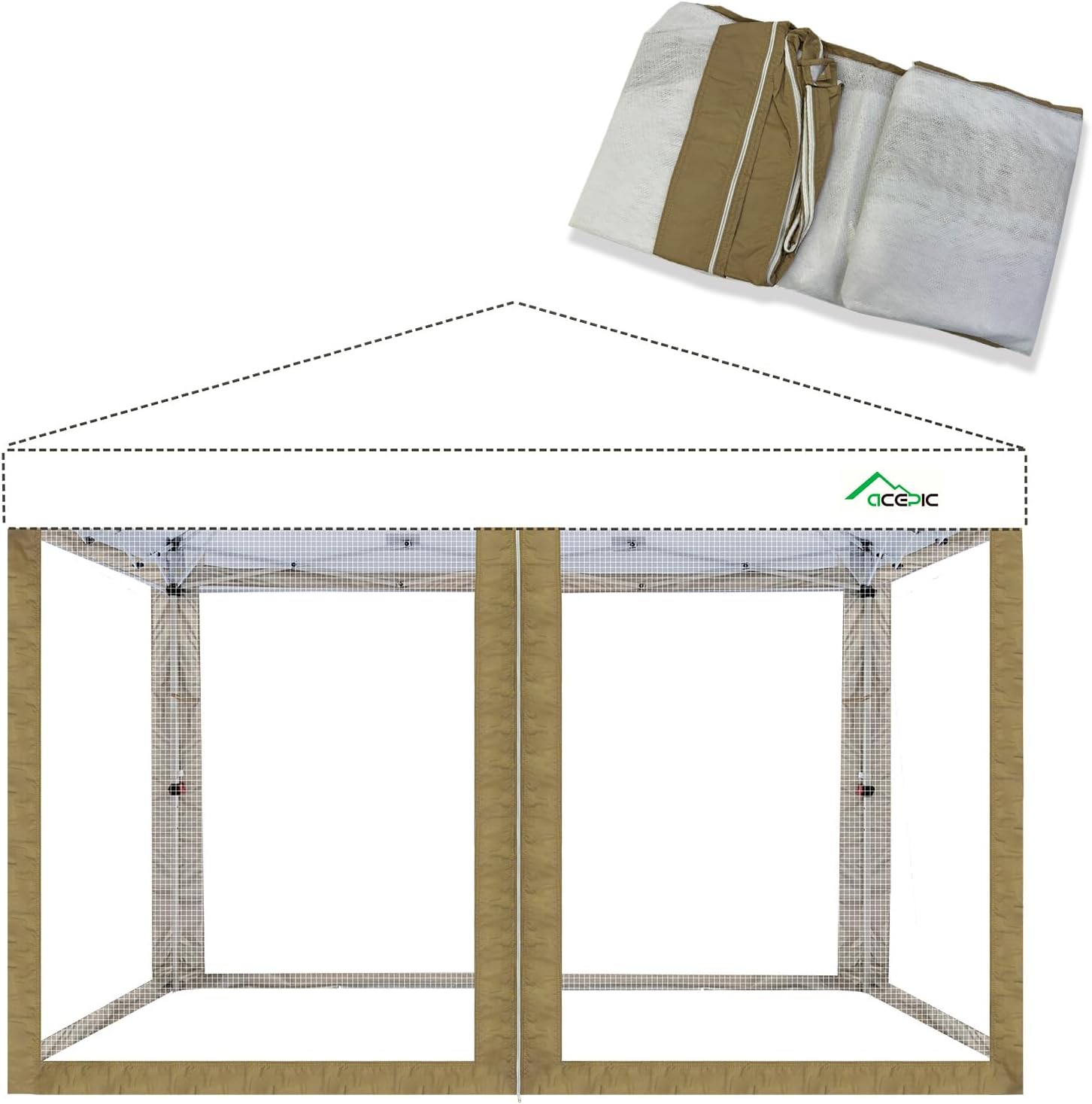 Amazon.com : ONENESS Mesh Sidewall for 10x10 Pop Up Canopy - Straight ...