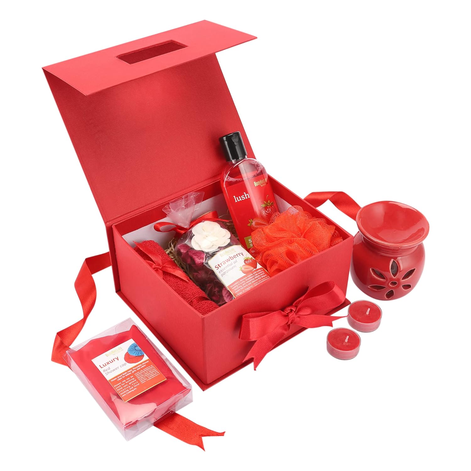 Buy BodyHerbals Strawberry Bath and Body Care Gift Set for Women and ...