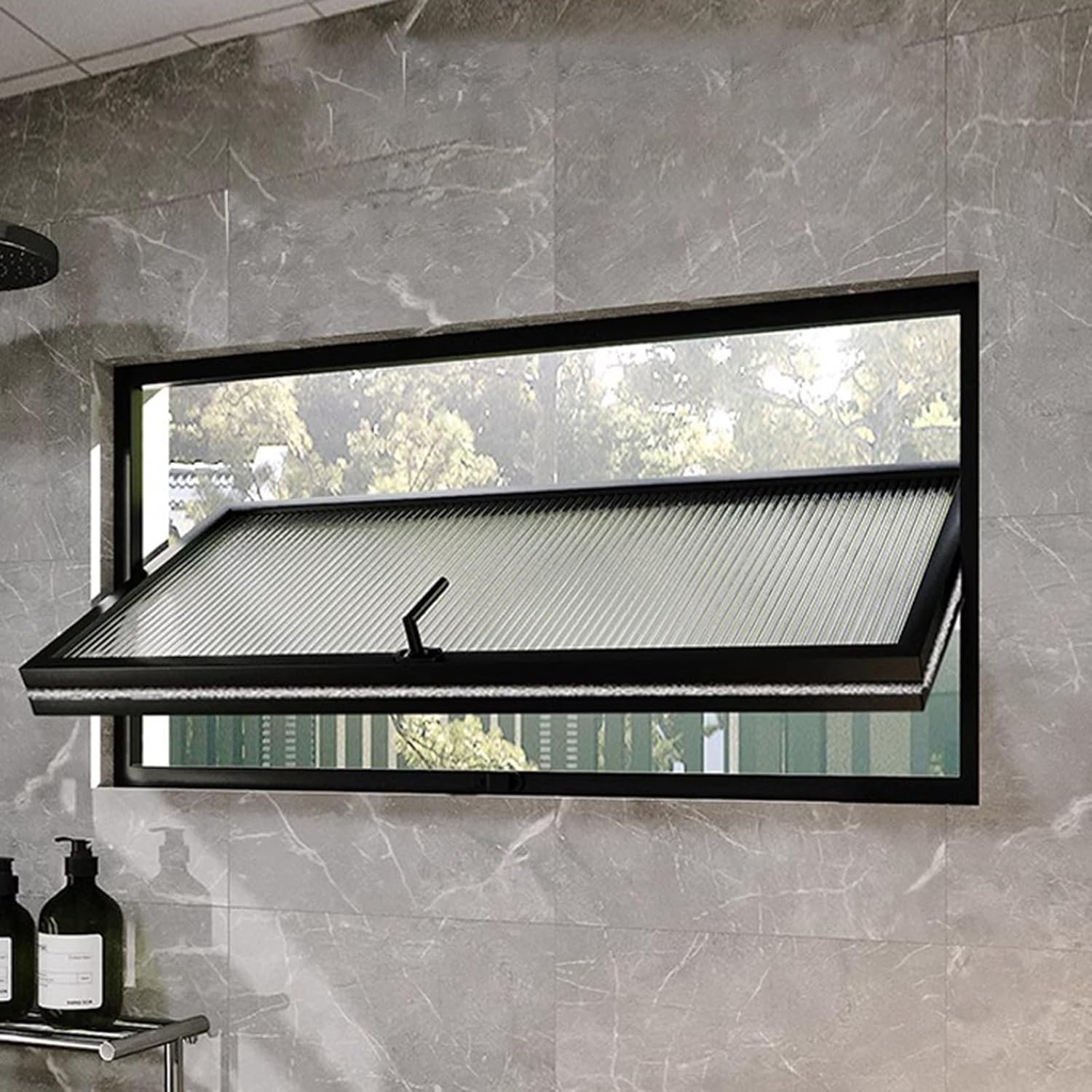 360° Rotatable Window F Mount - Metal Embedded Handle for Bathroom ...
