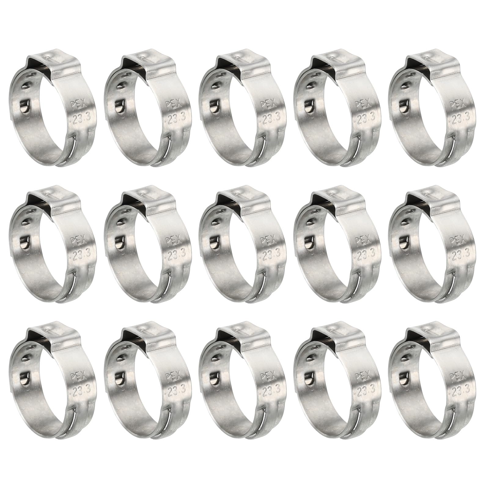 PATIKIL 30 Pack 5/8″ PEX Cinch Clamp Rings, 304 Stainless Steel Single ...