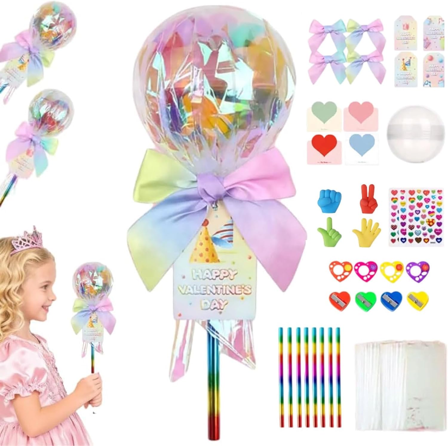 24 Pack Lollipop Valentine Kit, Valentines Day Gifts Giant Lollipop ...