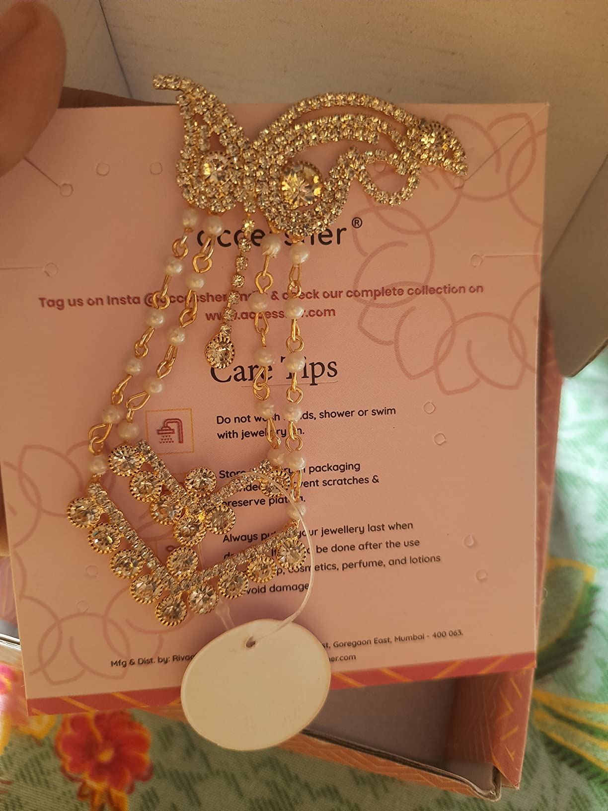 Buy AccessHer jewellery bridal paasa elegant gold plated paasa hair ...