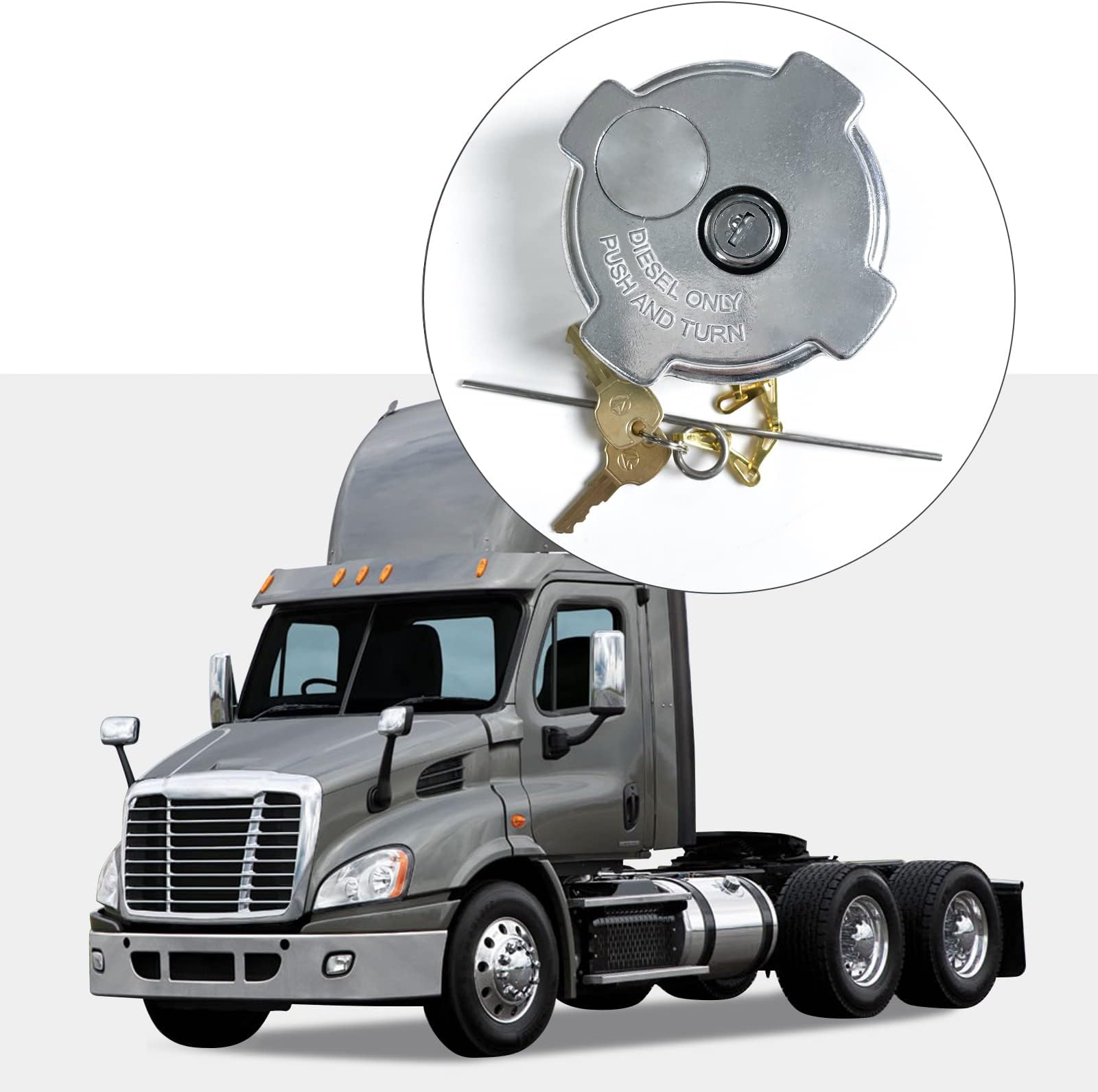 Amazon.com: Locking Fuel Cap, Compatible with 1996-2018 Freightliner ...