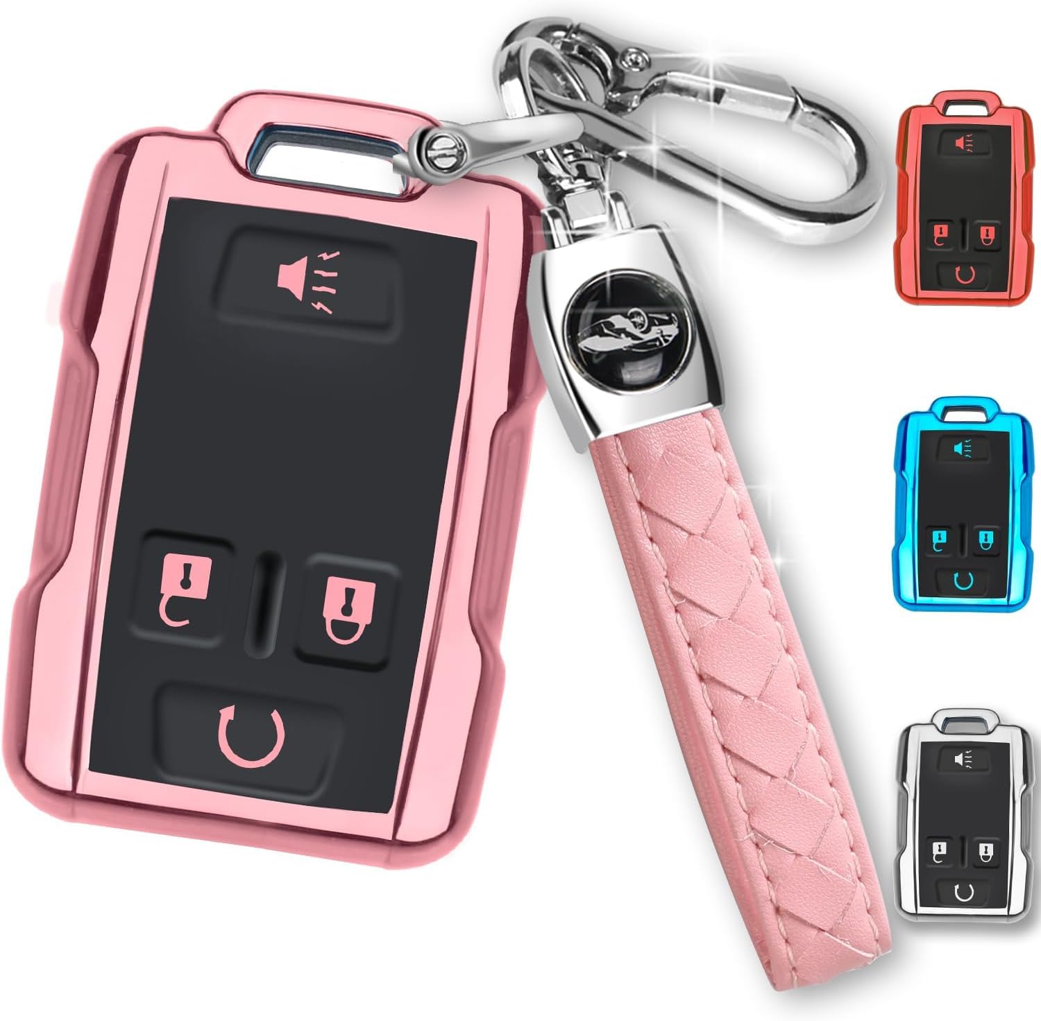 Amazon.com: MILD EAST for Chevy Key Fob Cover with Keychain, Car Key ...