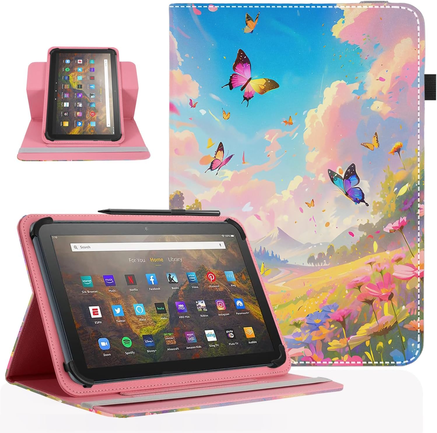 Amazon.com: Pudazvi Universal 10 10.1 Inch Android Tablet Case,360 ...