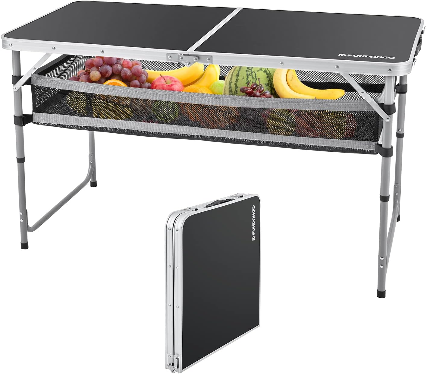 Amazon.com : FUNDANGO Adjustable Height Folding Table, Portable ...