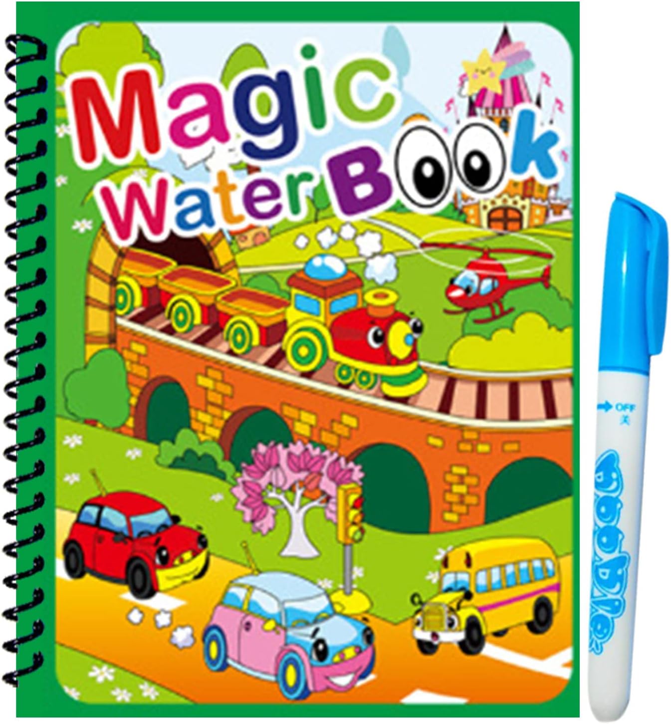 Amazon.com: Water Coloring Book Reusable Painting Cartoon Animal ...