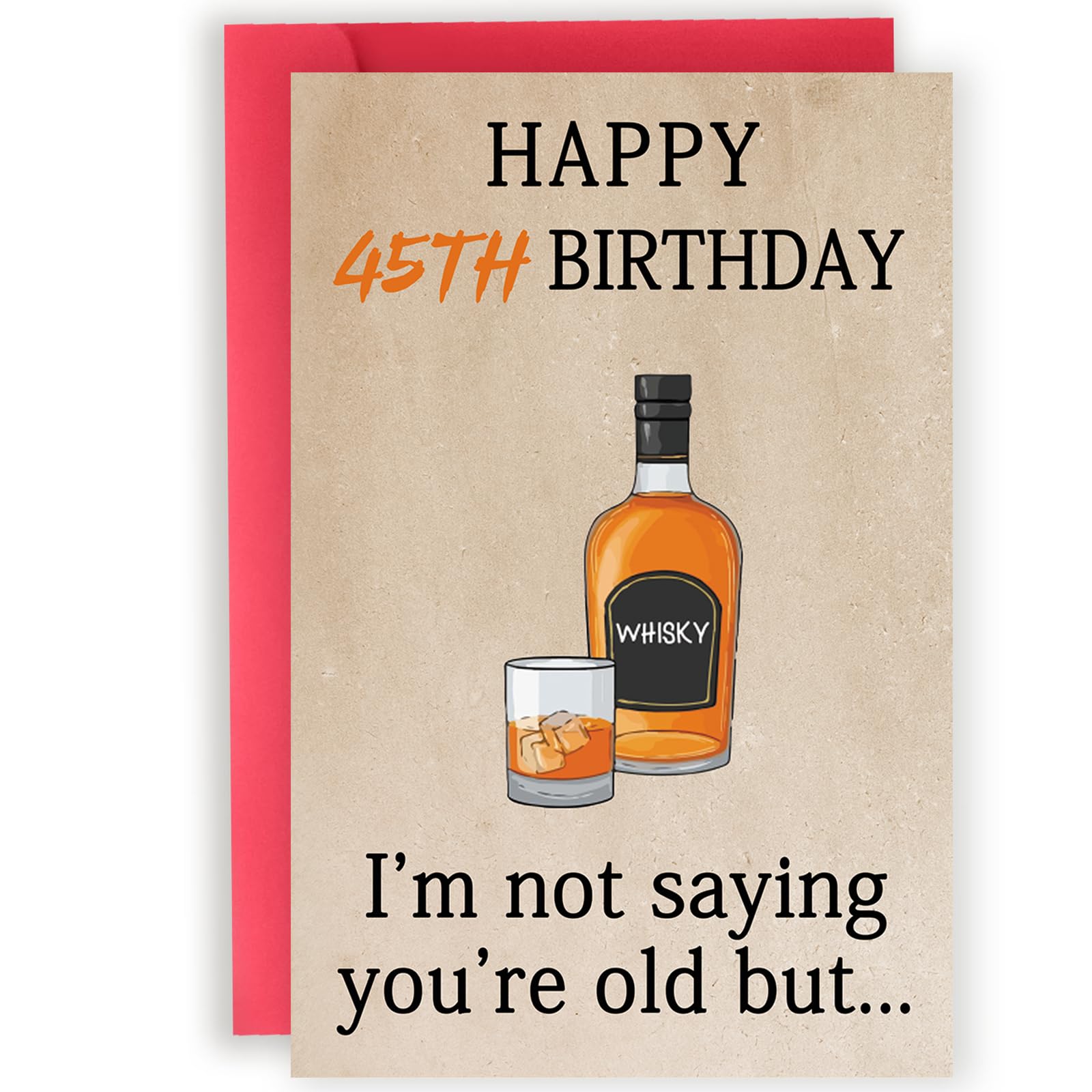 Amazon.com : Abeletree Funny 45th Birthday Card Gifts for Men Women ...