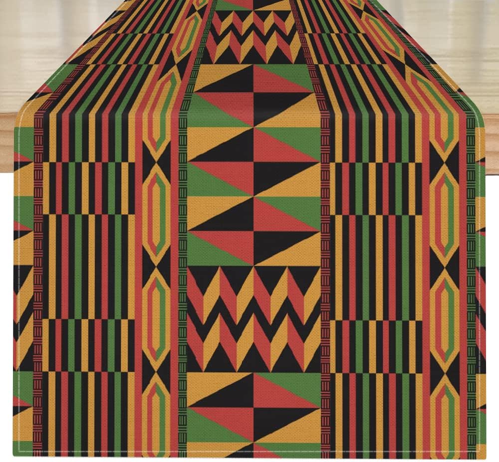 Amazon.com: Traditional African Table Runner, Vintage Table Runner ...