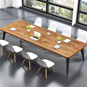 Amazon.com: KAGUYASU Conference Table & Chairs Set, Large Meeting Room ...