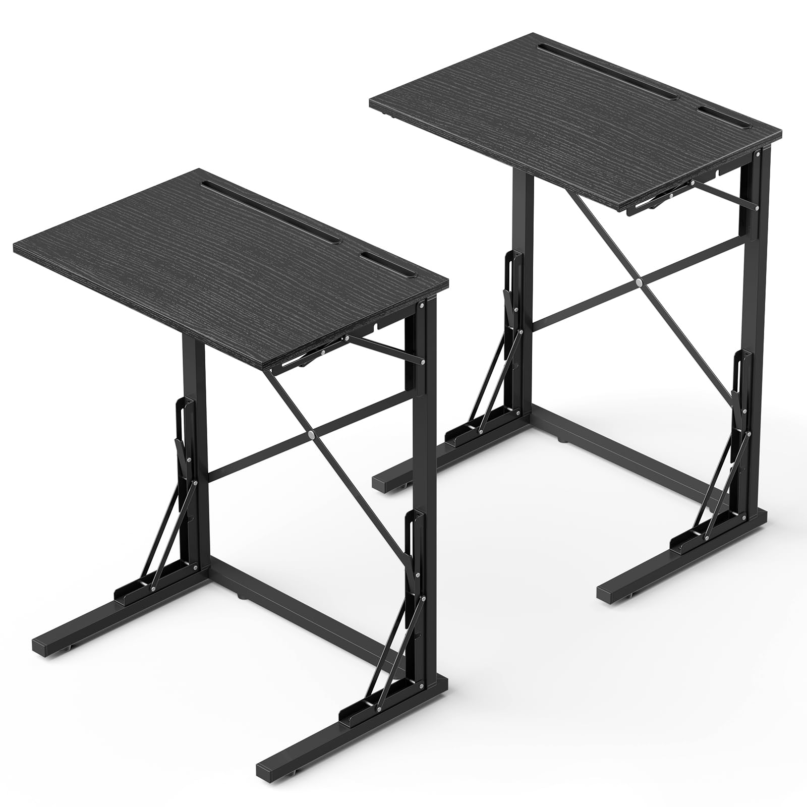 Amazon.com: Evermagin 21''Wx28''H TV Tray Set of 2, Small Foldable C ...