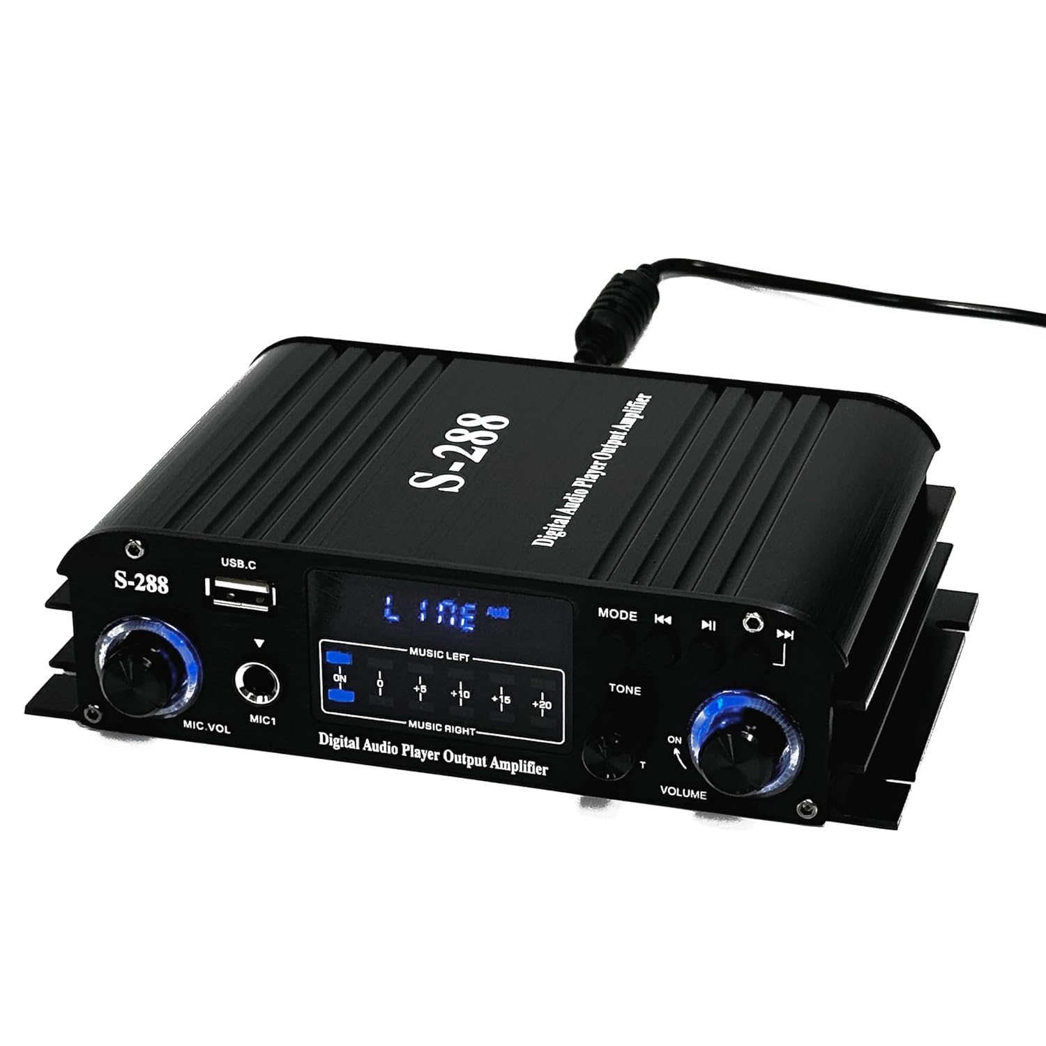Amazon.com: 1200W Amplifier Home Audio 4 Channel, Bluetooth5.0 Small ...