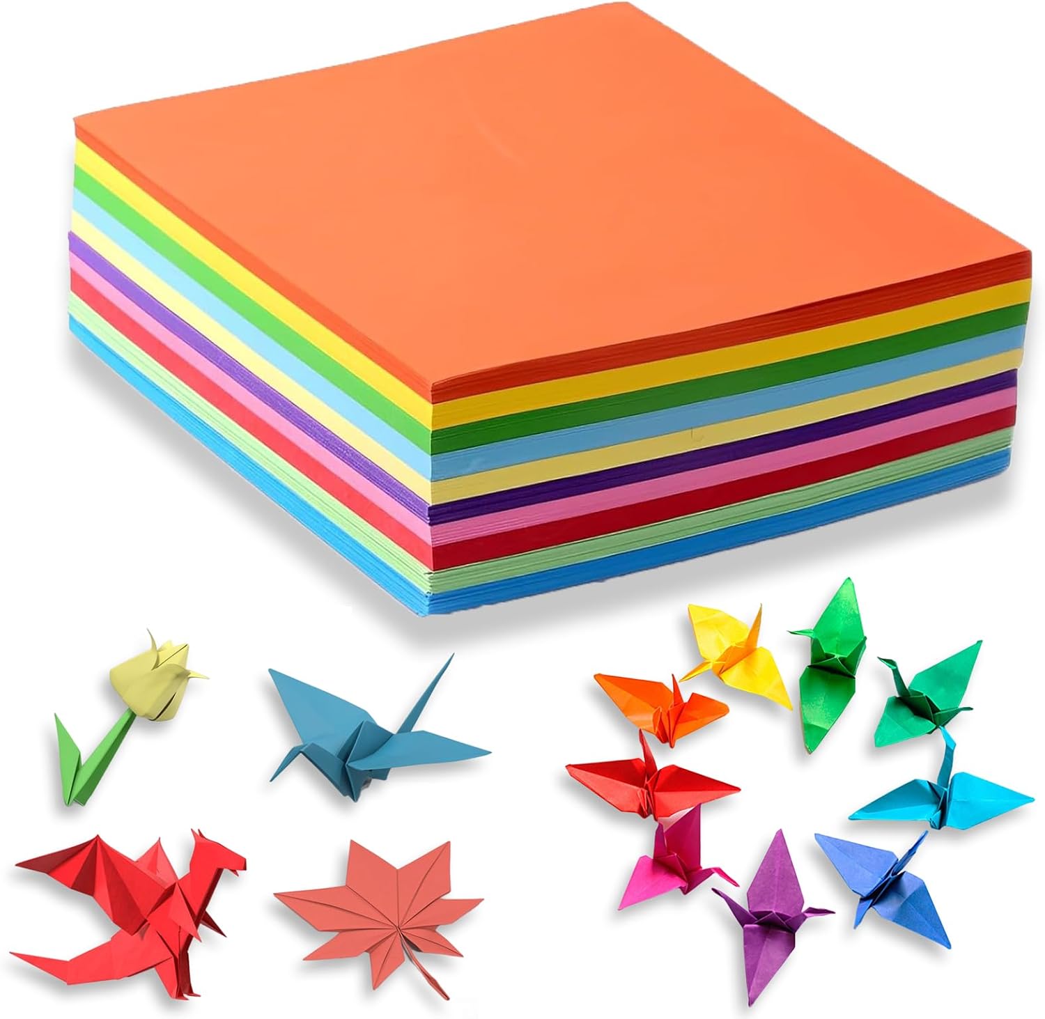 ZQuintuplian 100 Sheets Multicolor A4 Coloured Paper for Arts & Crafts ...