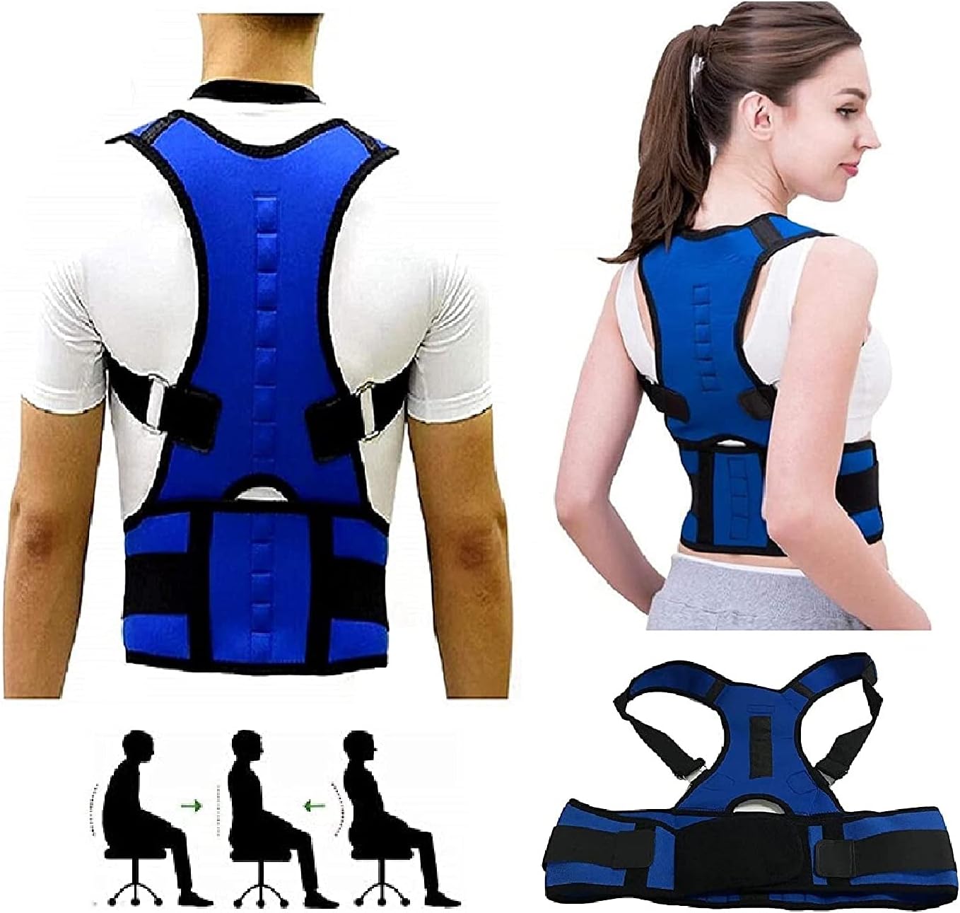 Posture Corrector Magnetic Neoprene Orthopaedic Belt Lumbar Spine Lower ...