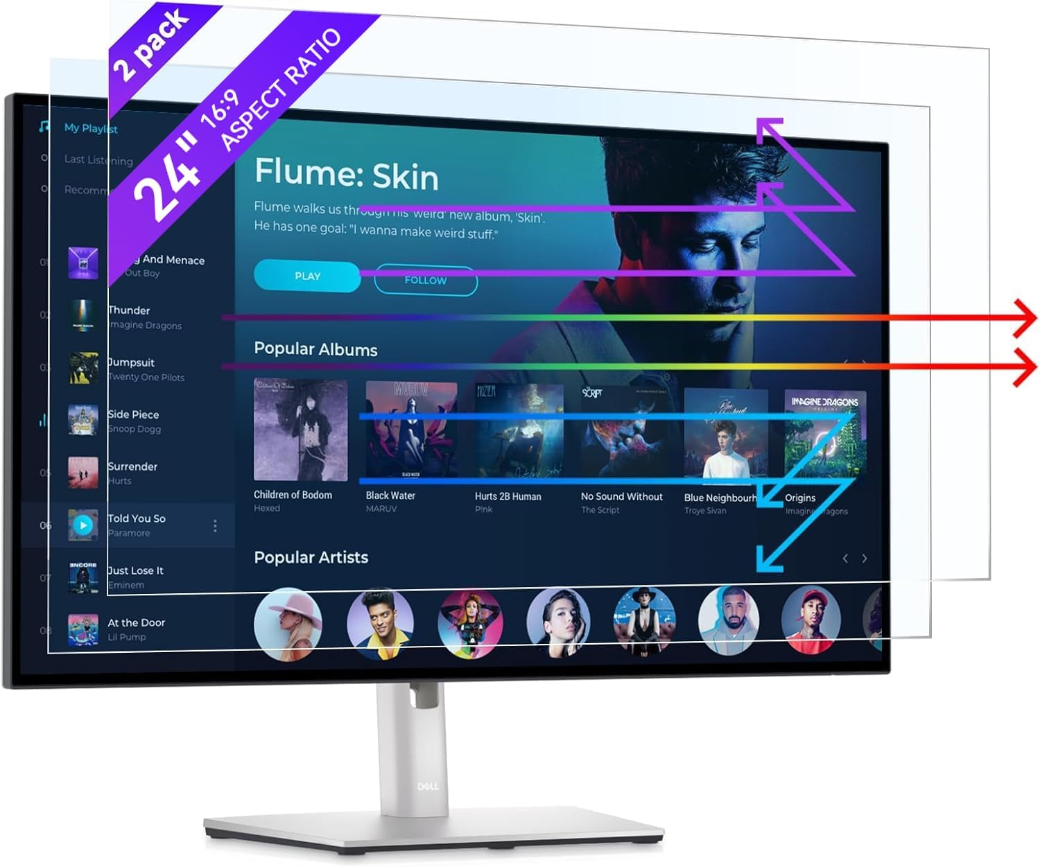 LAMA 27” Universal Computer Monitor Screen Filter (WxH: 598mm*337mm ...