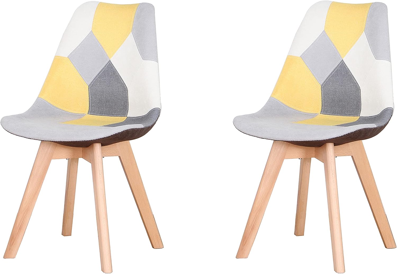 Amazon.com - I LOVE FACE Dining Room Chairs Pack 2 with Upholstery ...