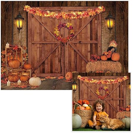Amazon.com : Funnytree 7x5ft Fall Thanksgiving Photography Backdrop ...