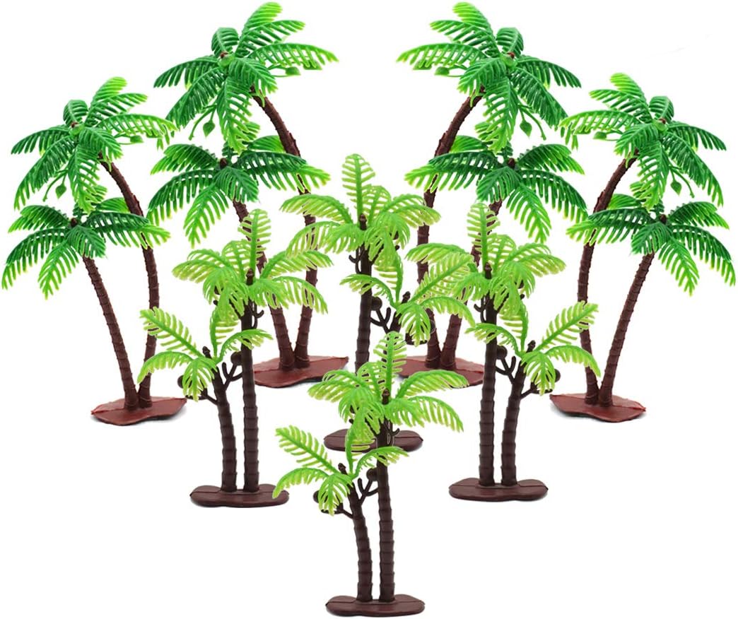 Amazon.com: hatisan 18Pcs Coconut Palm Model Trees/Cake Topper ...