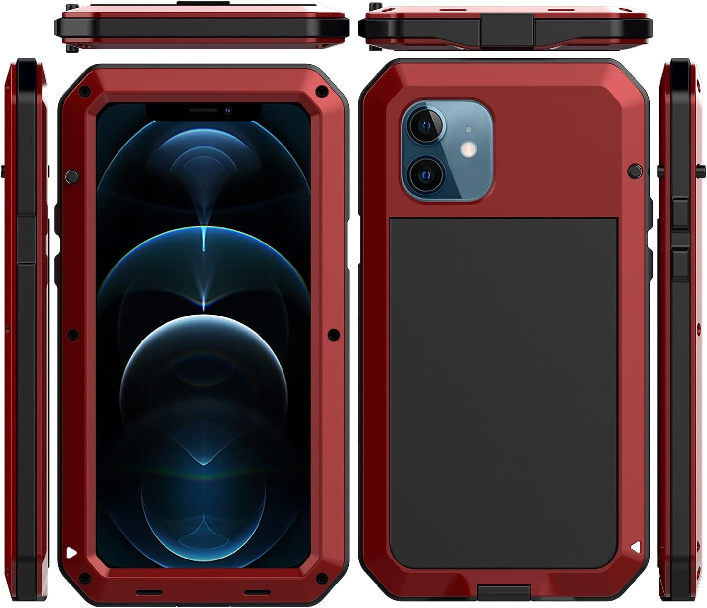 Amazon.com: Lanhiem iPhone 11 Metal Case, Heavy Duty Shockproof [Tough ...