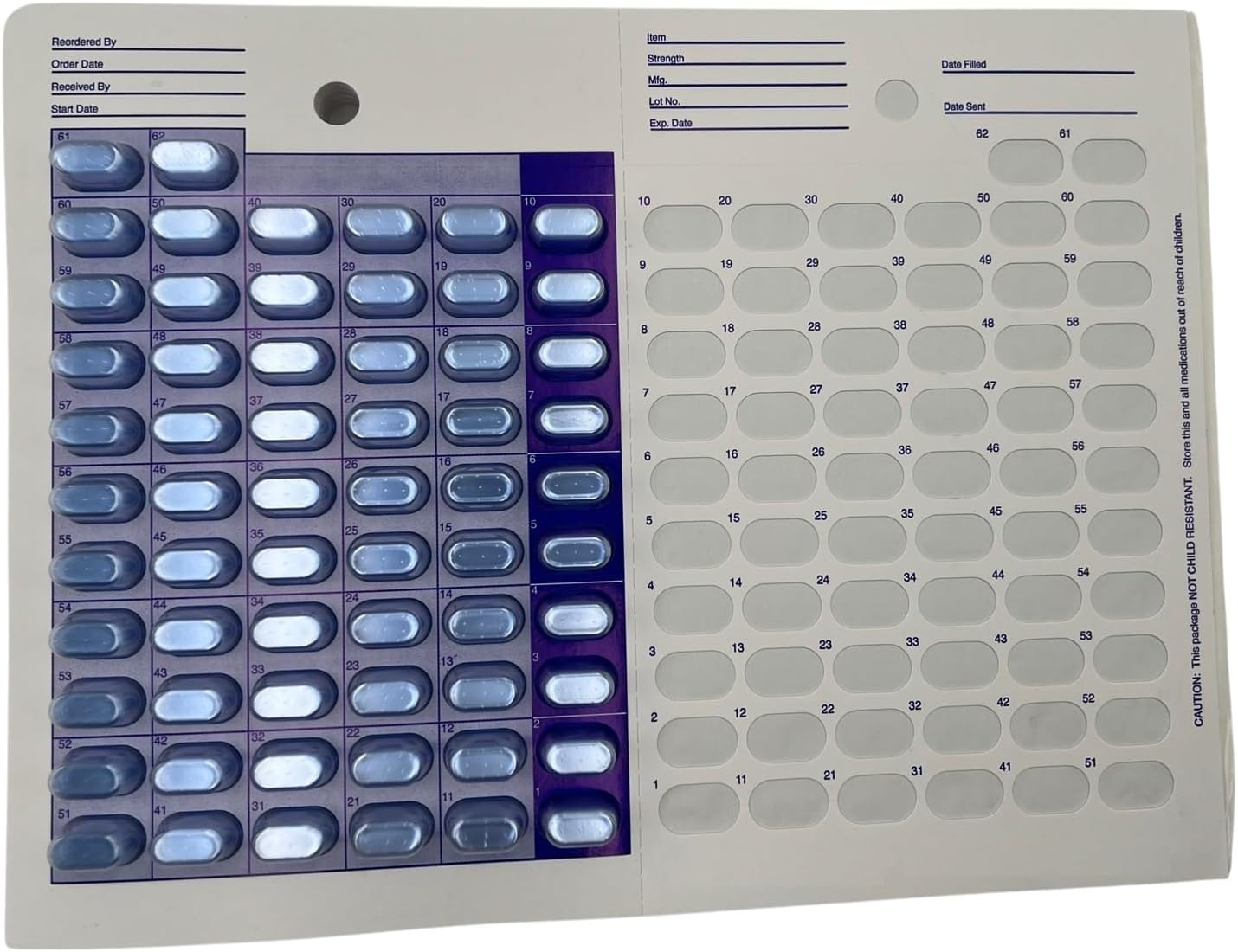 Amazon.com: 31 Day Monthly Cold Seal Medication Pill Blister Cards ...