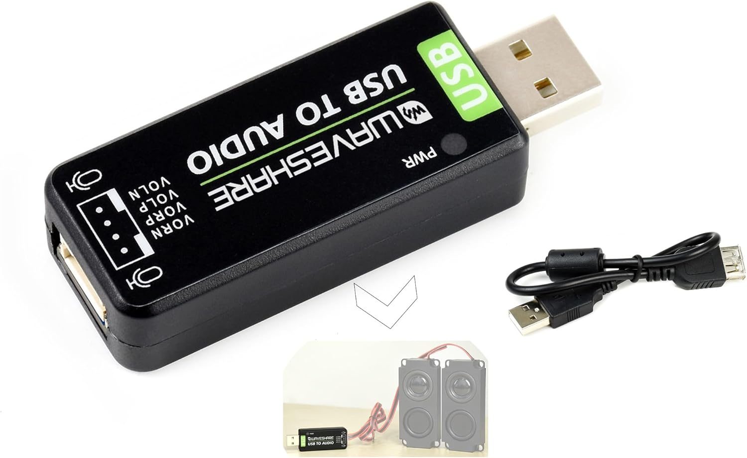 USB Audio Module External Audio Converter Compatible with Raspberry Pi ...