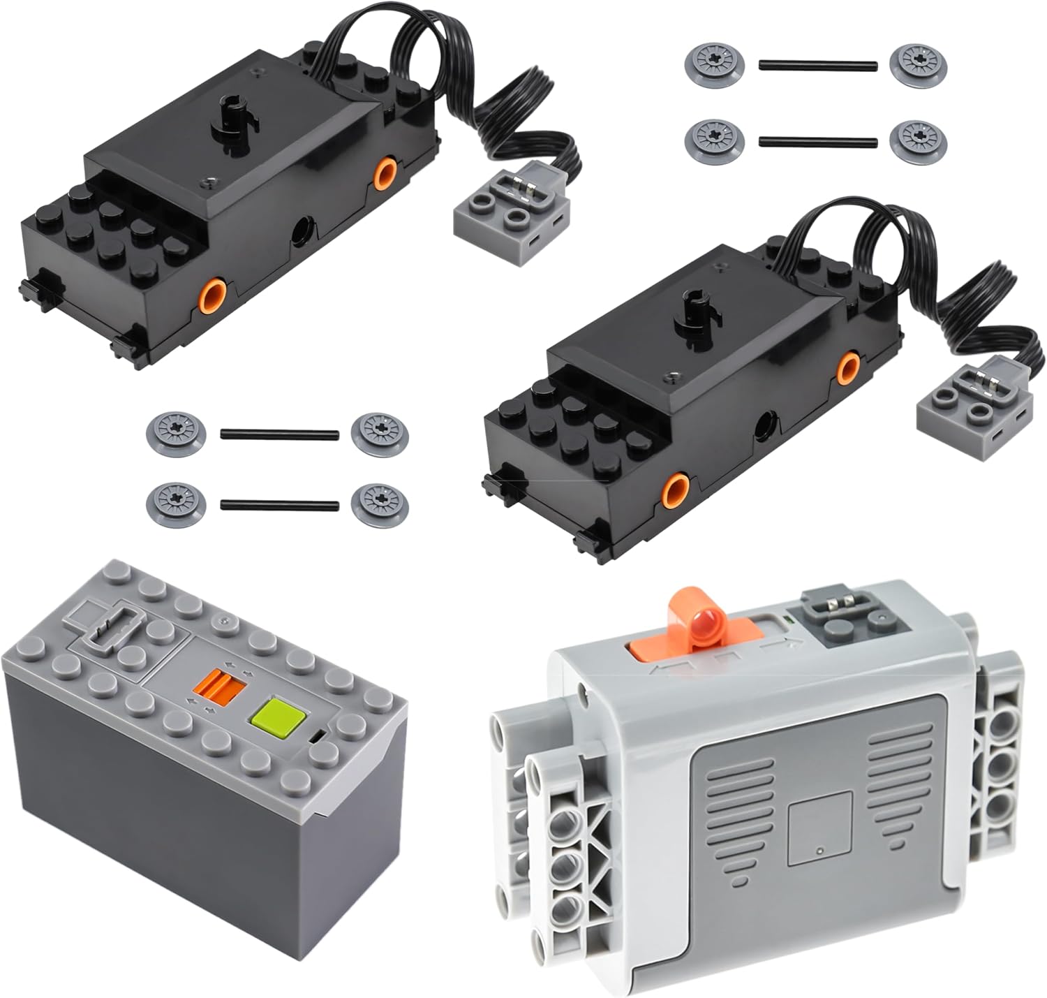 Amazon.com: AUSEM Technic-Parts Power-Functions kit Train-Motor Battery ...
