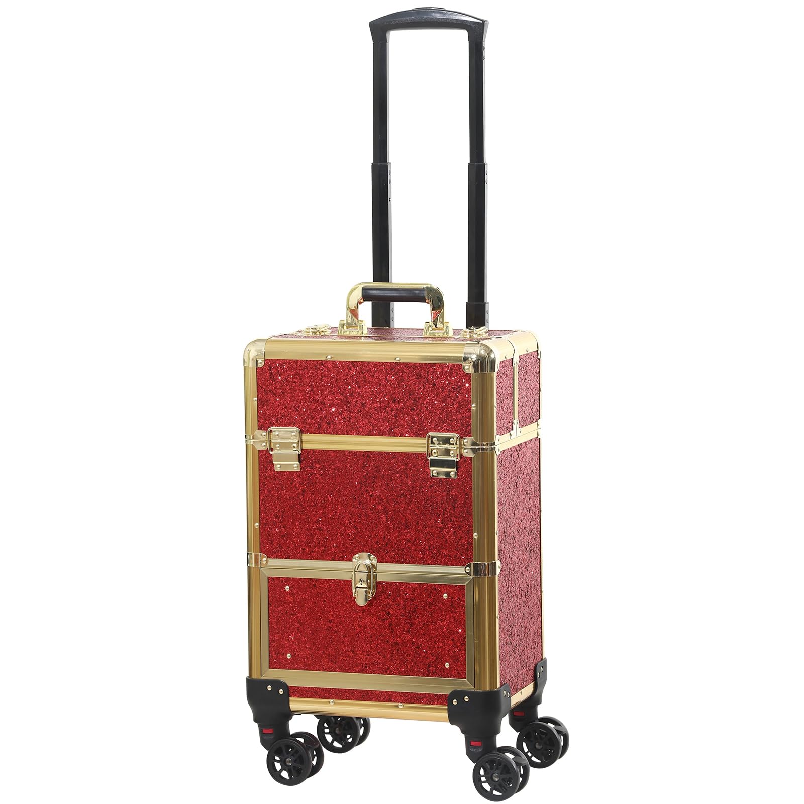 Amazon.com: CHANNCASE Rolling train case with drawer Makeup rolling ...