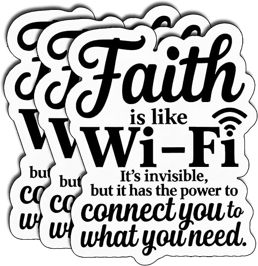 Amazon.com: (3Pcs) Faith is Like Wi-Fi Stickers Christian Inspirational ...