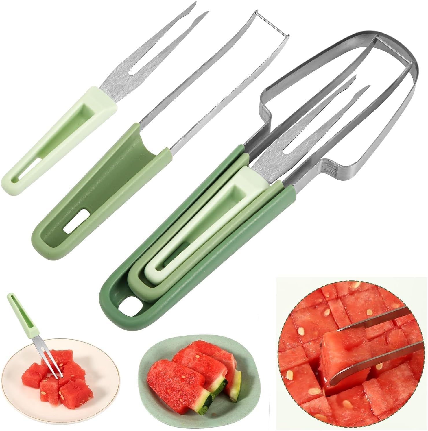 Amazon.com: 3-in-1 Watermelon Fork Slicer Cutter, 2024 Upgraded ...