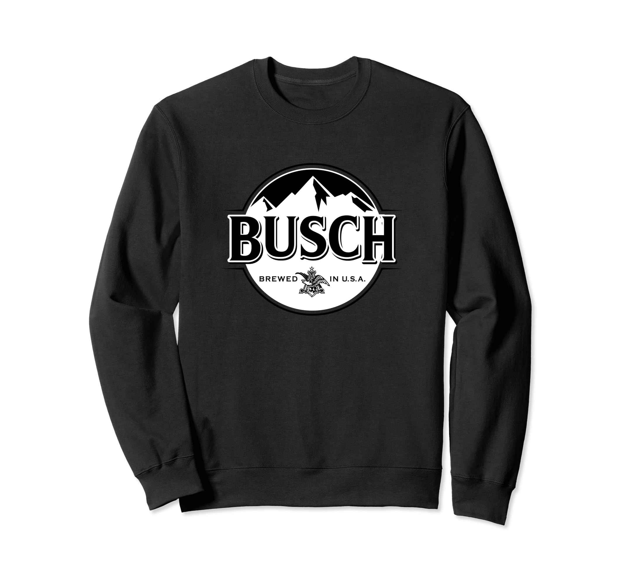 Amazon.com: Busch Beer Black & White Logo Sweatshirt : Clothing, Shoes ...