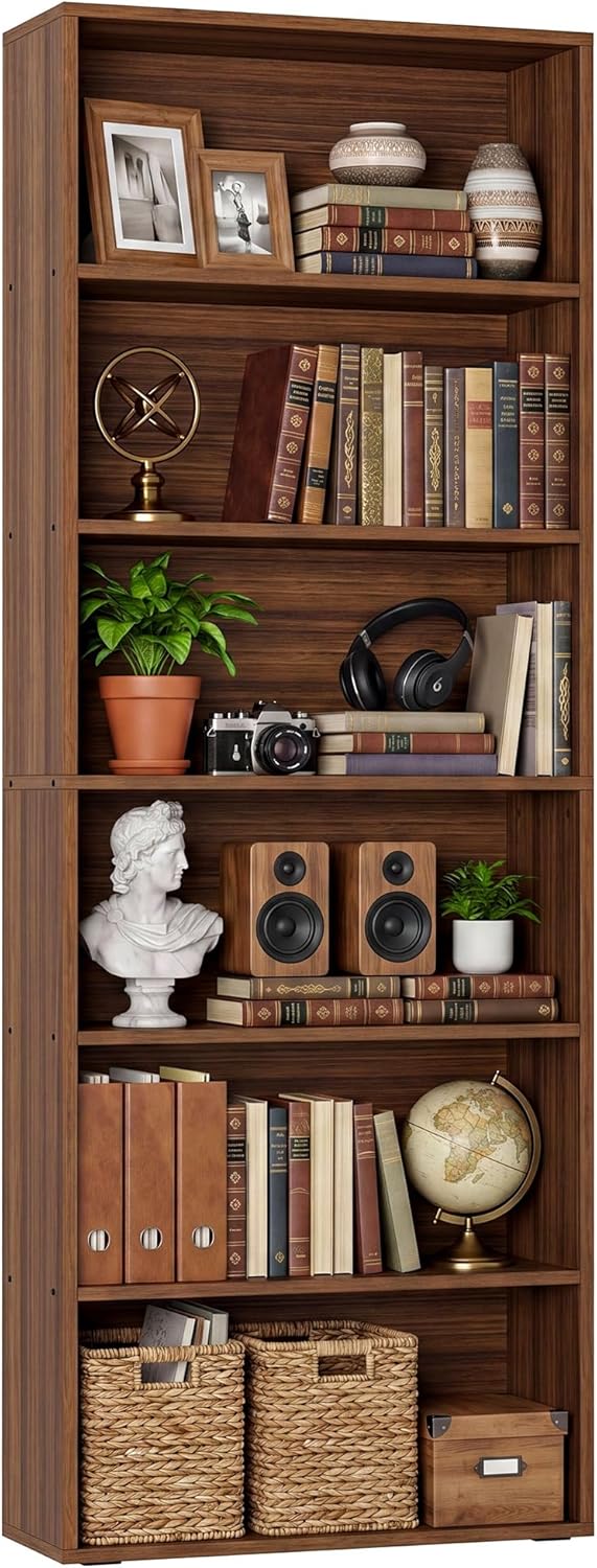 Amazon.com: IRONCK Bookshelves and Bookcases Floor Standing 6 Tiers ...