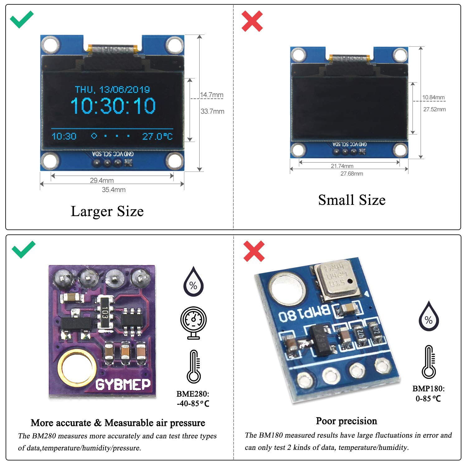 Snapklik.com : KeeYees WiFi ESP8266 Weather Station Kit For IoT