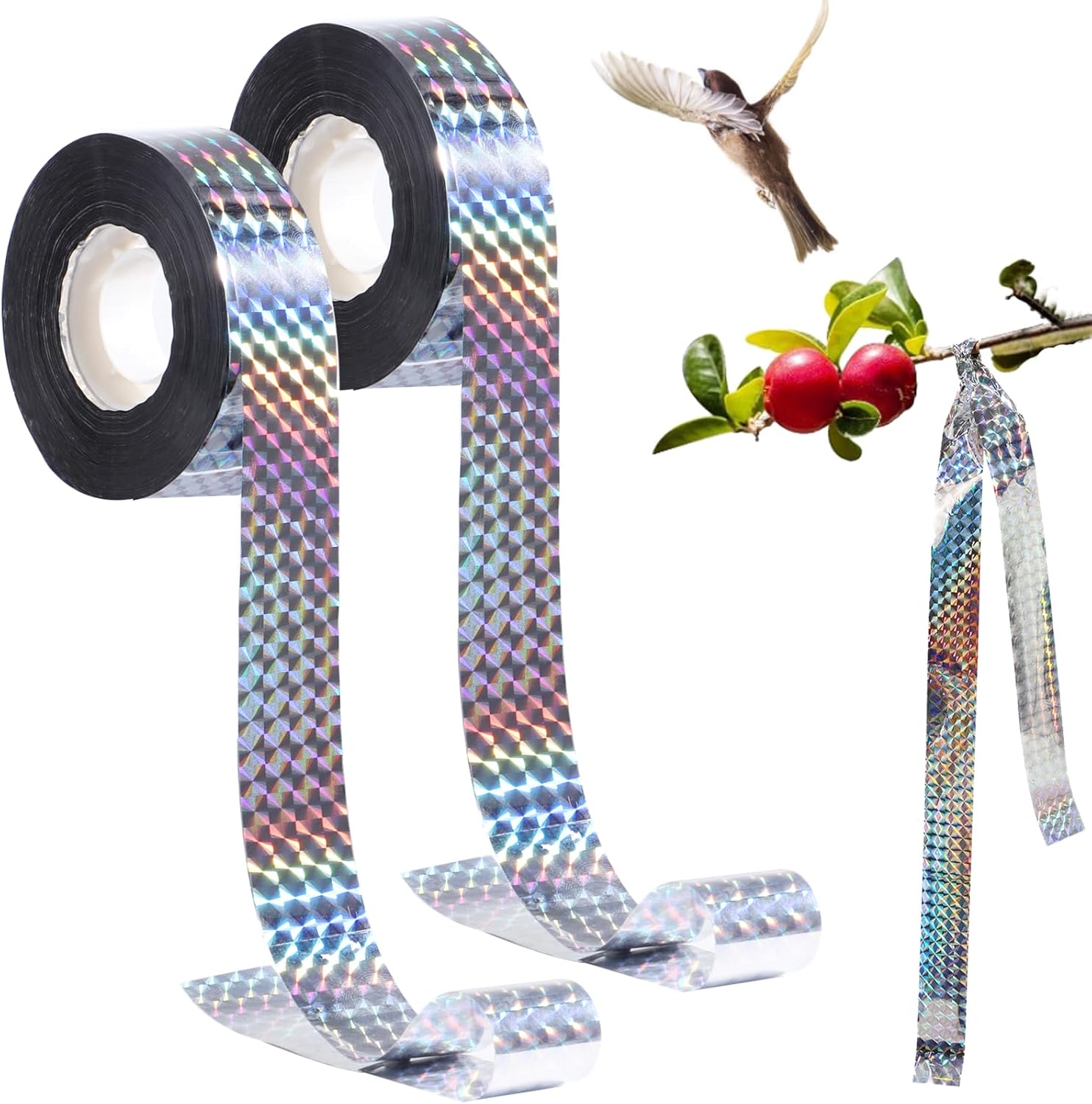 Amazon.com: CDOKY 2 Pcs Effective Birds Scare Reflective Ribbon, 500FT ...