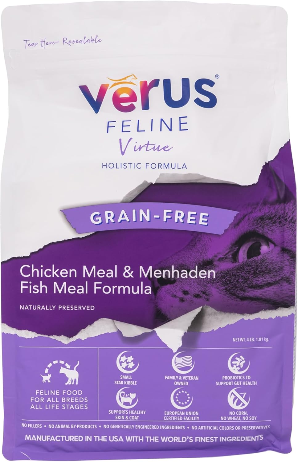 Amazon.com : VeRUS Pet Foods Dry Cat Food Chicken, Feline Virtue ...