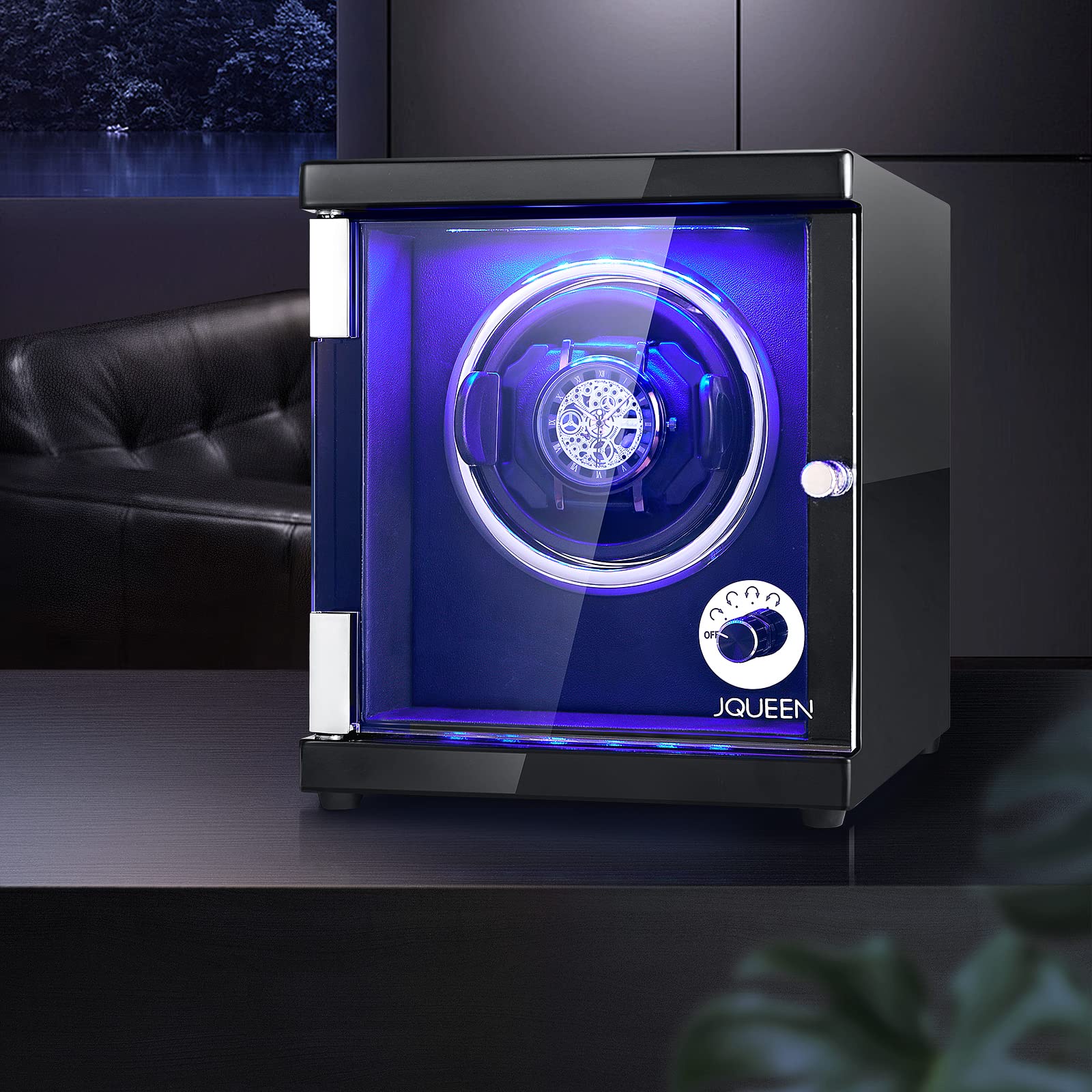 Snapklik.com : JQUEEN Watch Winder For Automatic Watches, Walnut Paint ...
