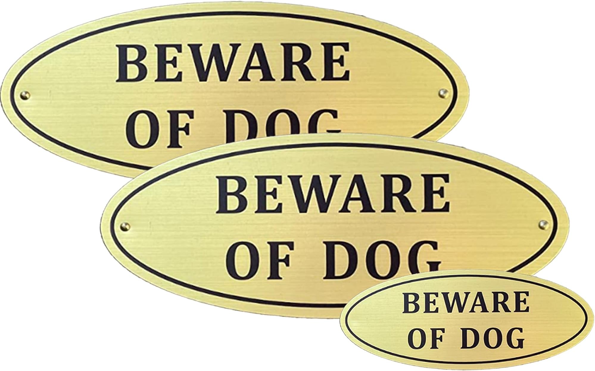 Amazon.com: 3 Pieces Beware of Dog Sign. Large & Small Size. Crafted ...