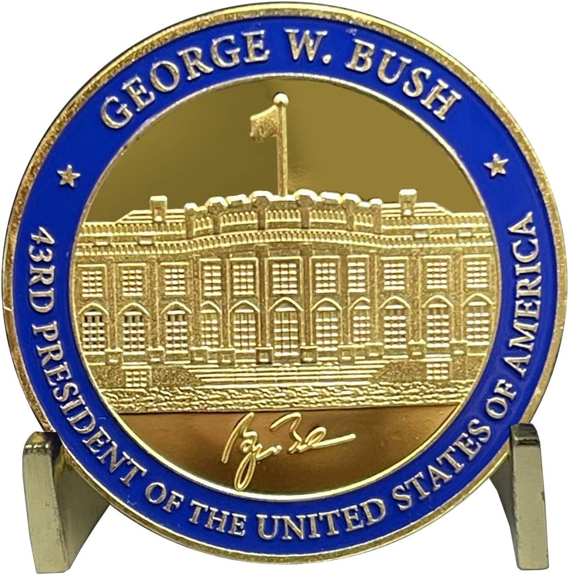 Amazon.com: EL8-01 43rd President George W. Bush Challenge Coin White ...
