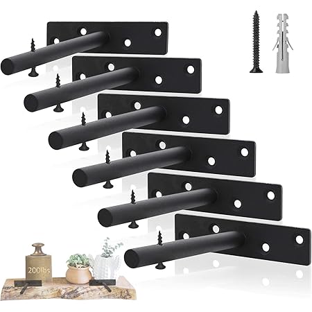 Ebco Aurora 100 mm Wall Shelf Steel Rod with 4-inch Plug (4 Nos) 4 ...