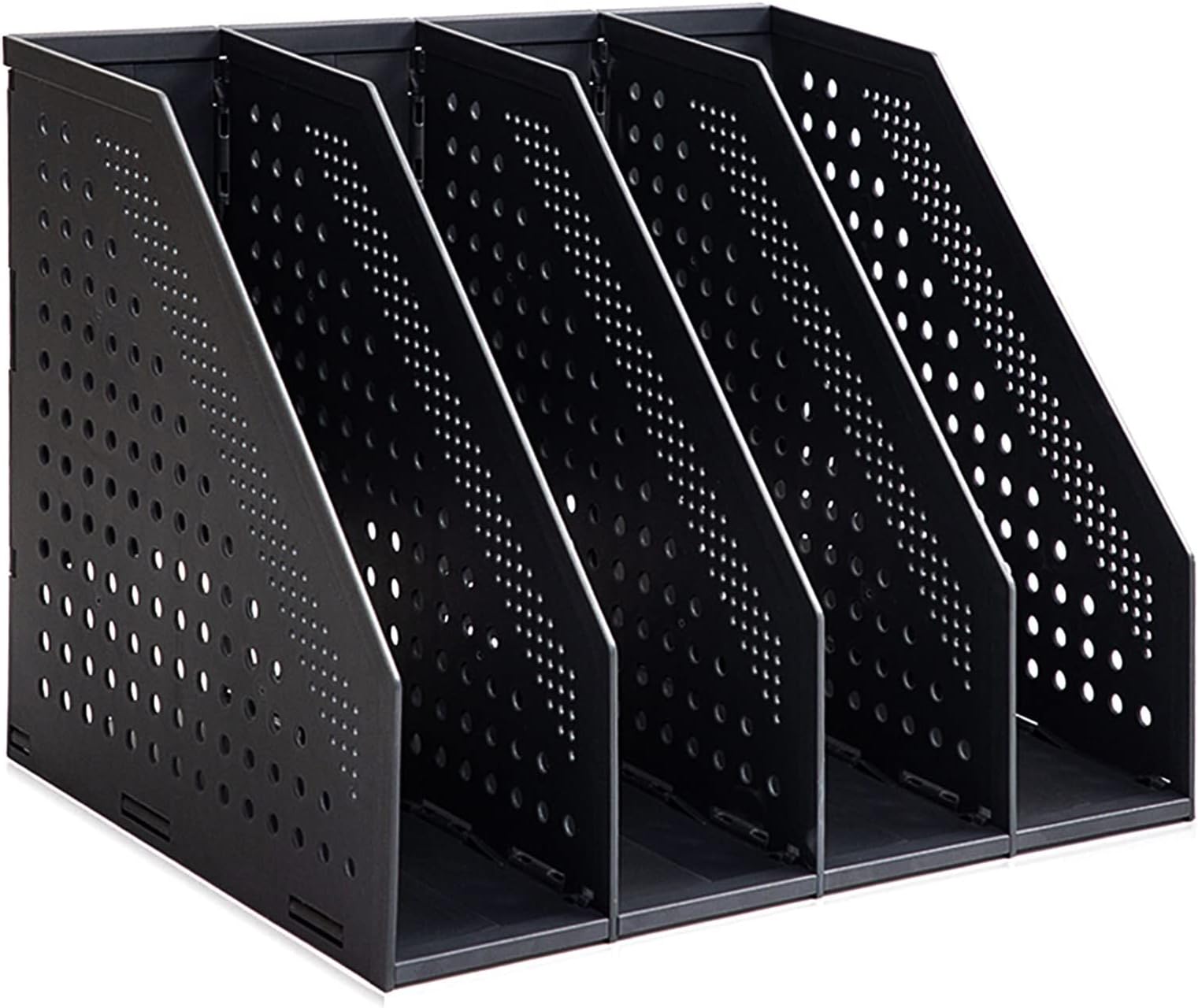 SimpleHouseware Expandable 5 Section Upright File Sorter Organizer, 2 ...