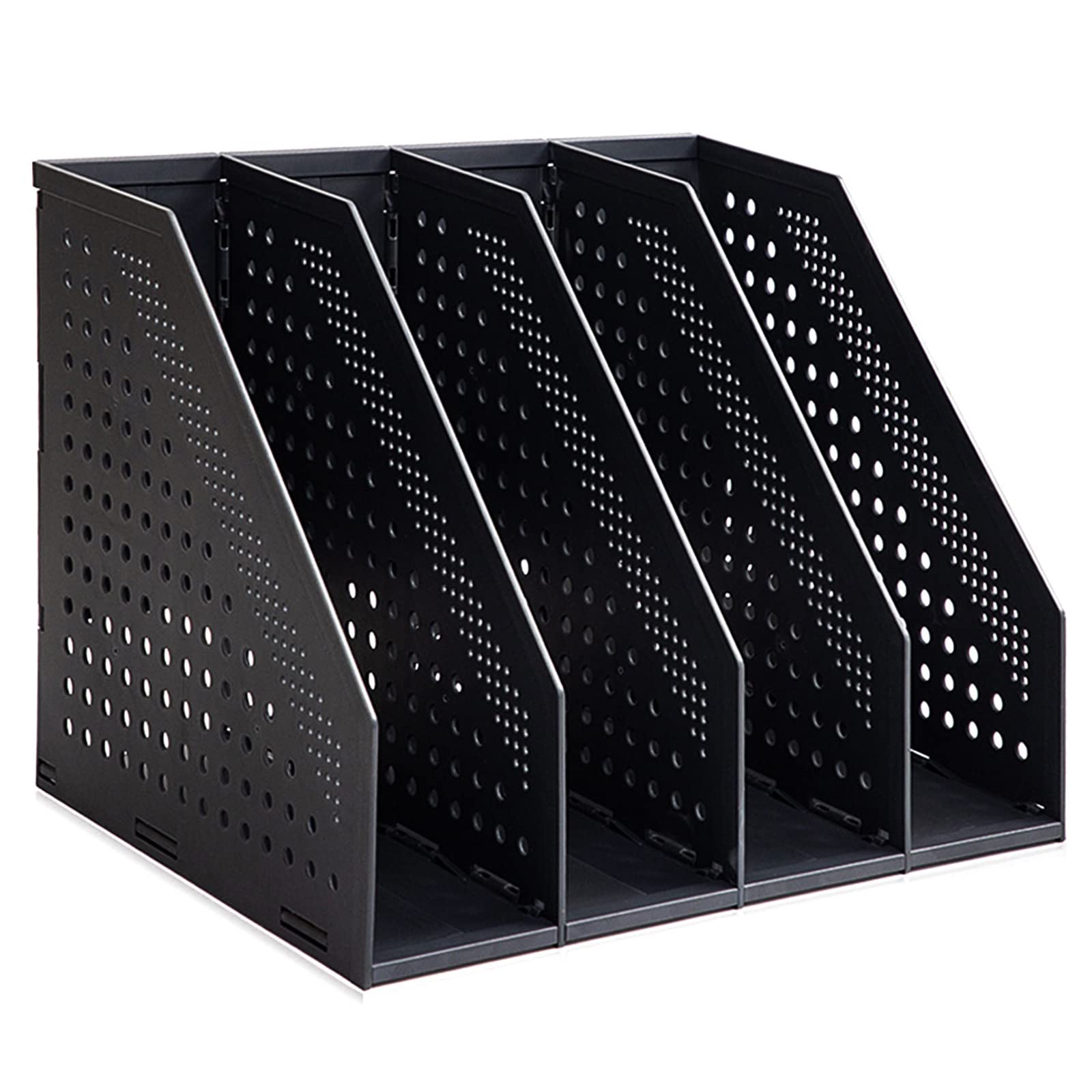 SAYEEC Collapsible File Organizer Magazine Holder Desktop 4 Compartment ...