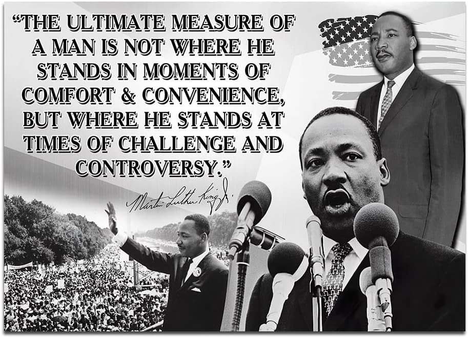 Amazon.com: Martin Luther King Jr. Poster Famous Inspirational Quote ...
