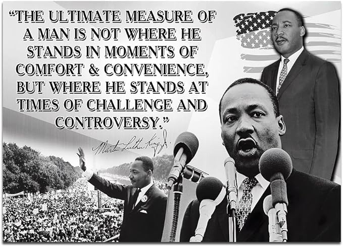 Amazon.com: Martin Luther King Jr. Poster Famous Inspirational Quote ...
