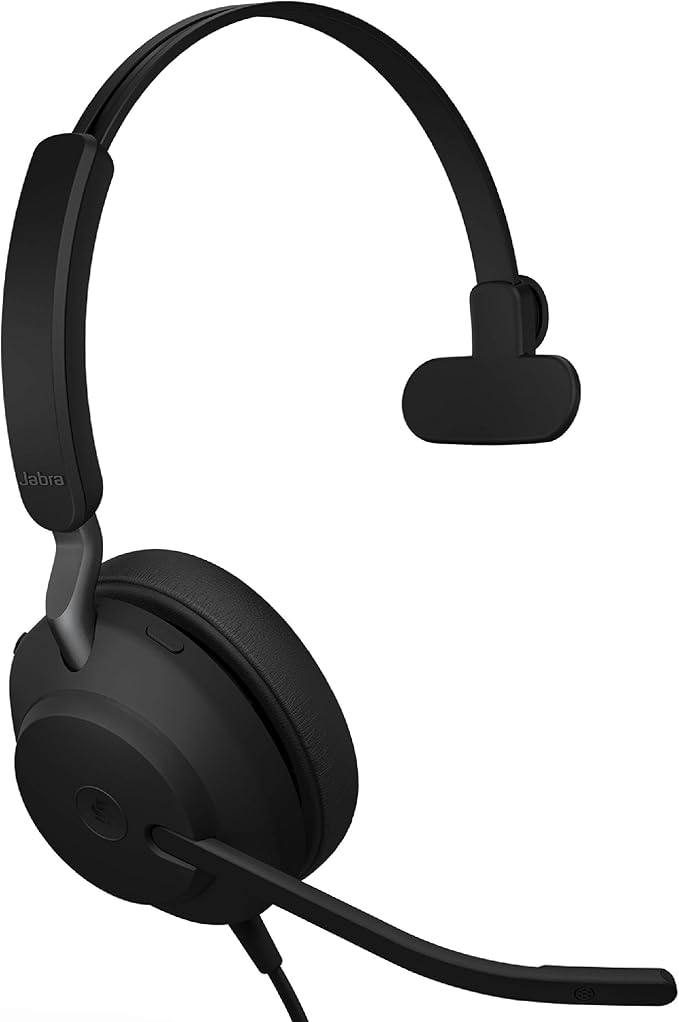 Amazon.com: Jabra Evolve2 40 MS Wired Headphones, USB-A, Mono, Black ...