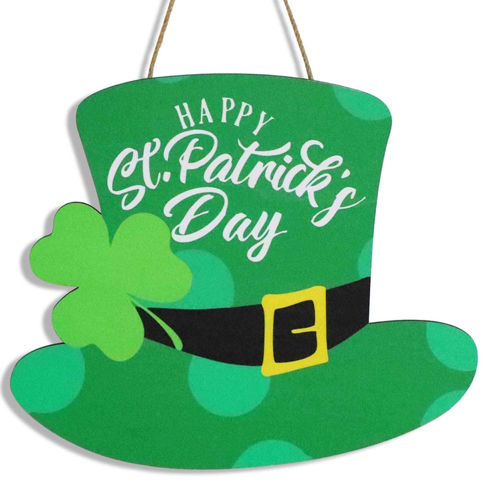 Amazon.com: Gigoitly St Patrick Day Wreath Decor Shamrock Decorated ...